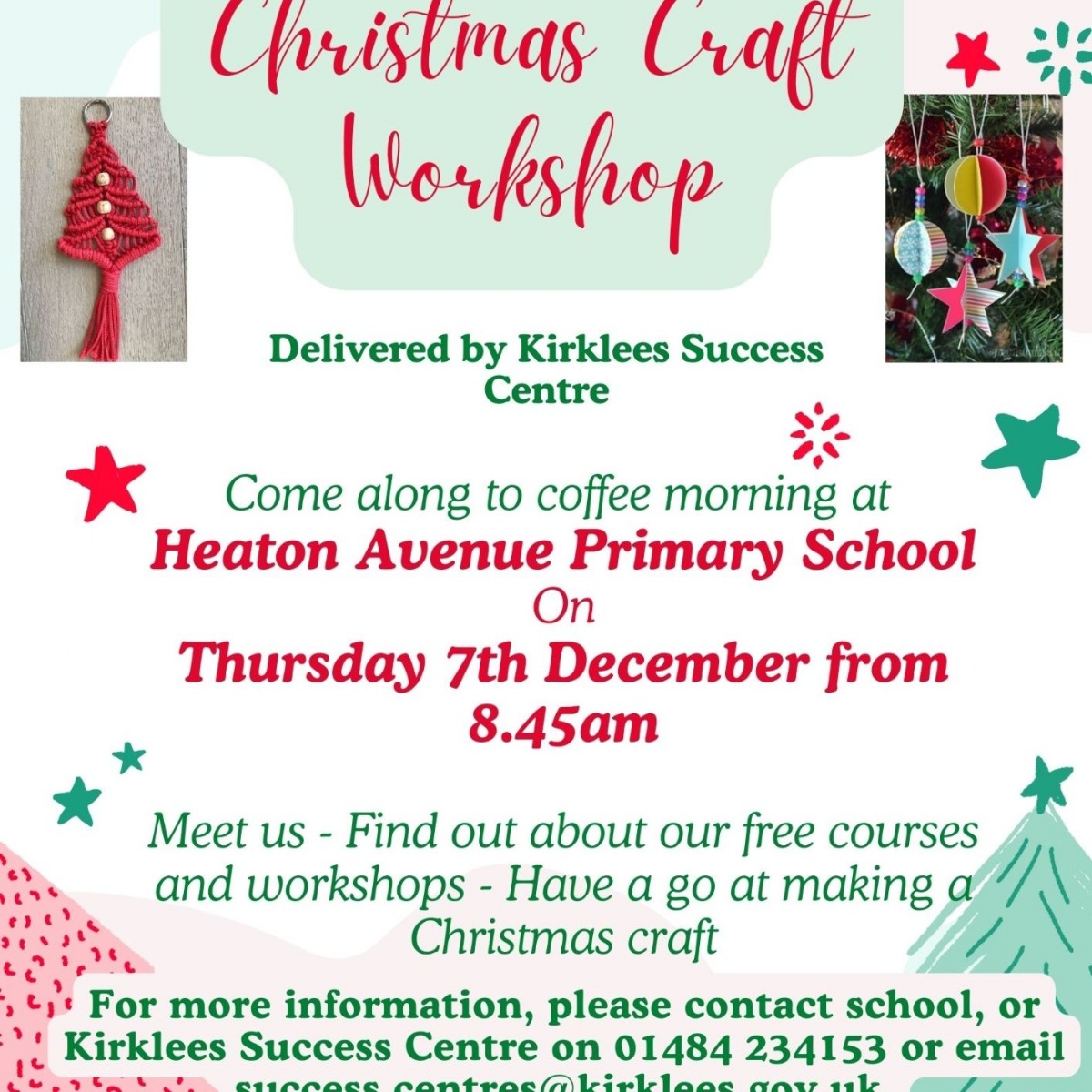 Heaton Avenue, A SHARE Primary Academy - Free Christmas Craft Workshop